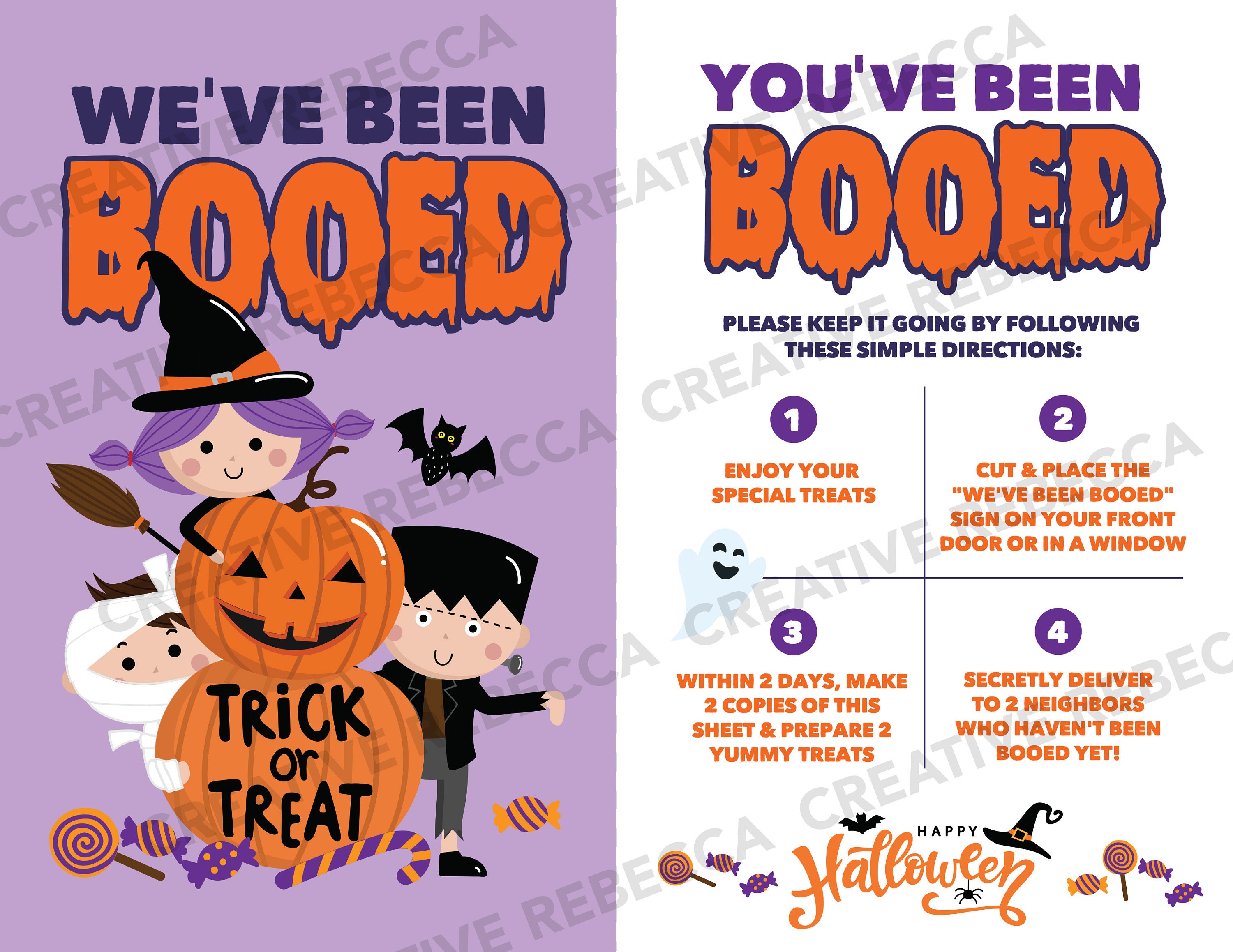 You've Been Booed We've Been Booed Halloween Treat - Etsy