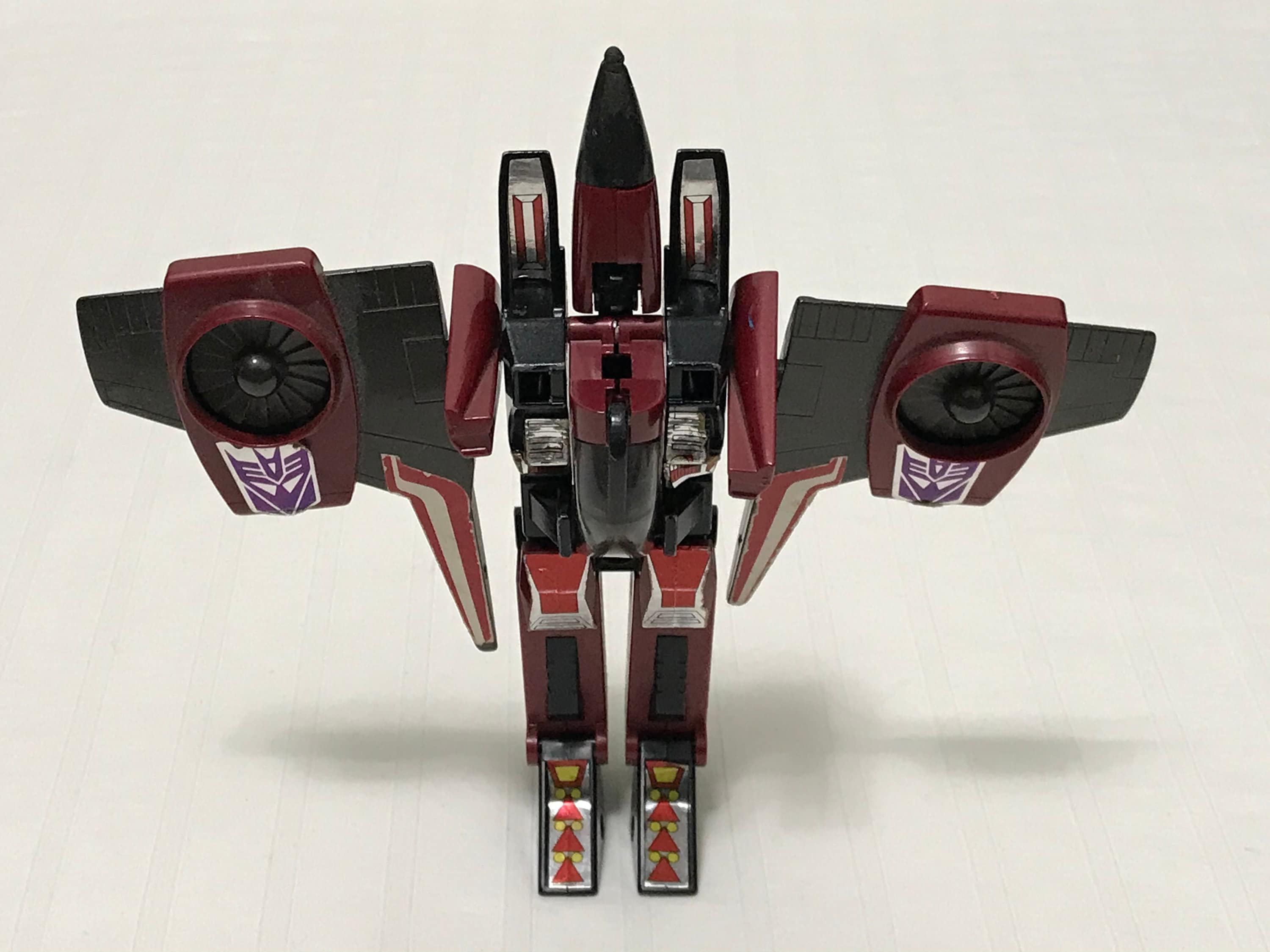 Vintage Retro Hasbro Transformers G1 Thrust Maroon Red Jet | Etsy