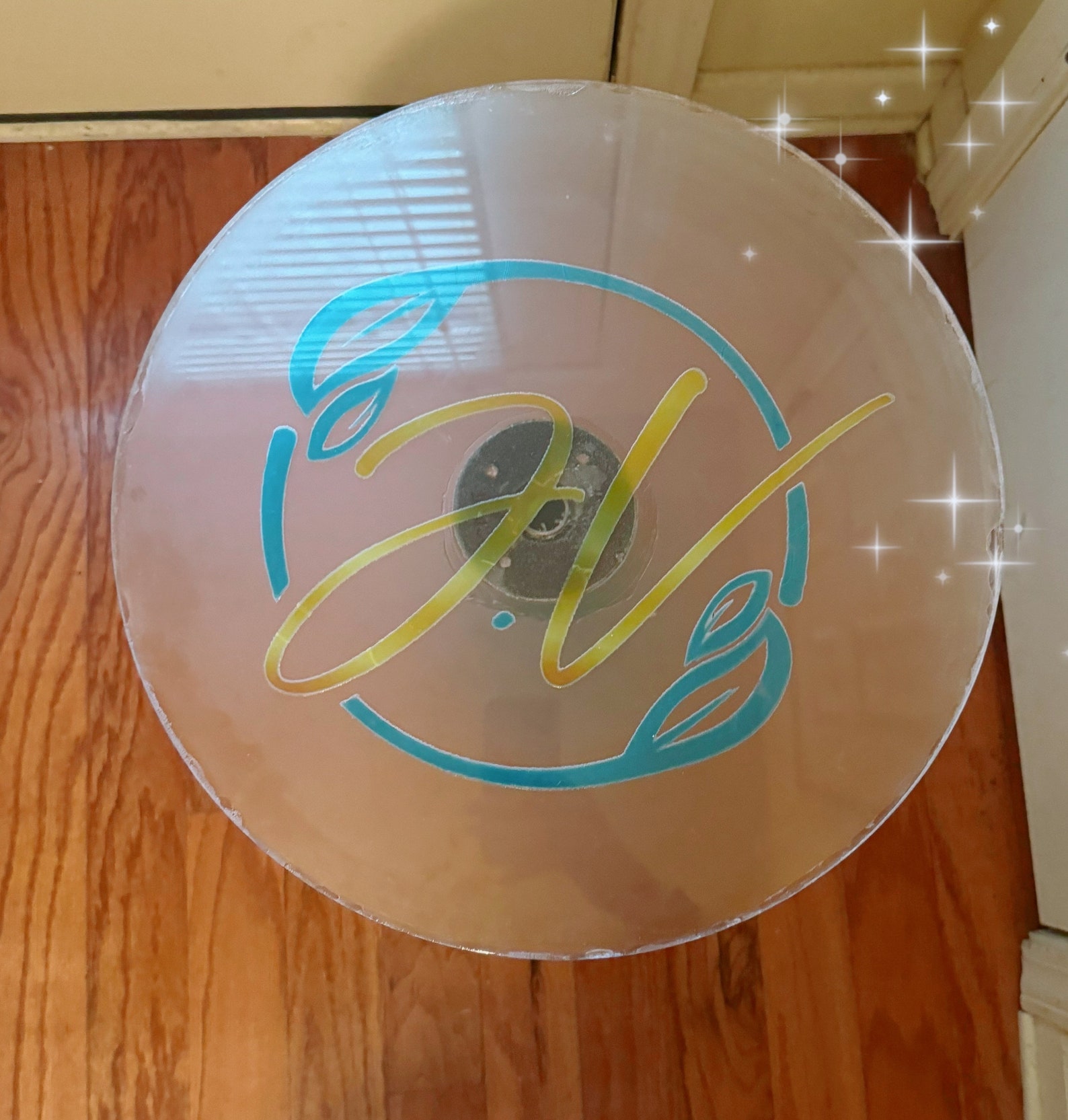 Small Business Logo Acrylic Table With Resin Base - Etsy