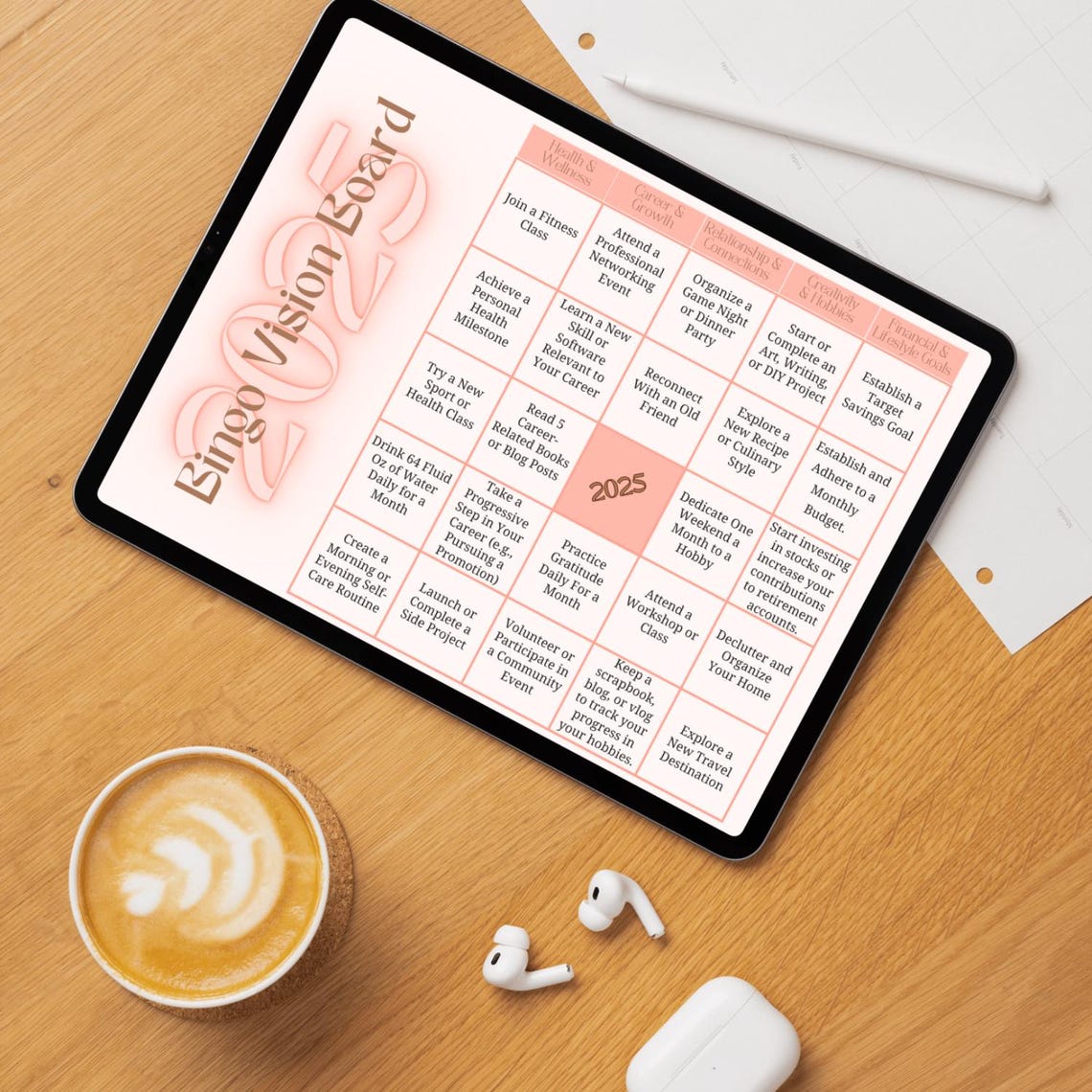 Bingo Vision Board for 2025: A Creative Path to Your Dreams, Printable ...