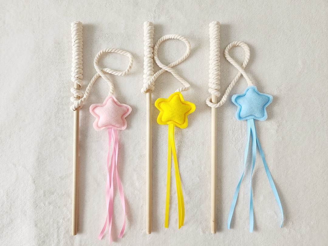 Cat Teaser Wand, Cat Toy Star, Cat Toys Wand, Cute Cat Toys, Cat String ...