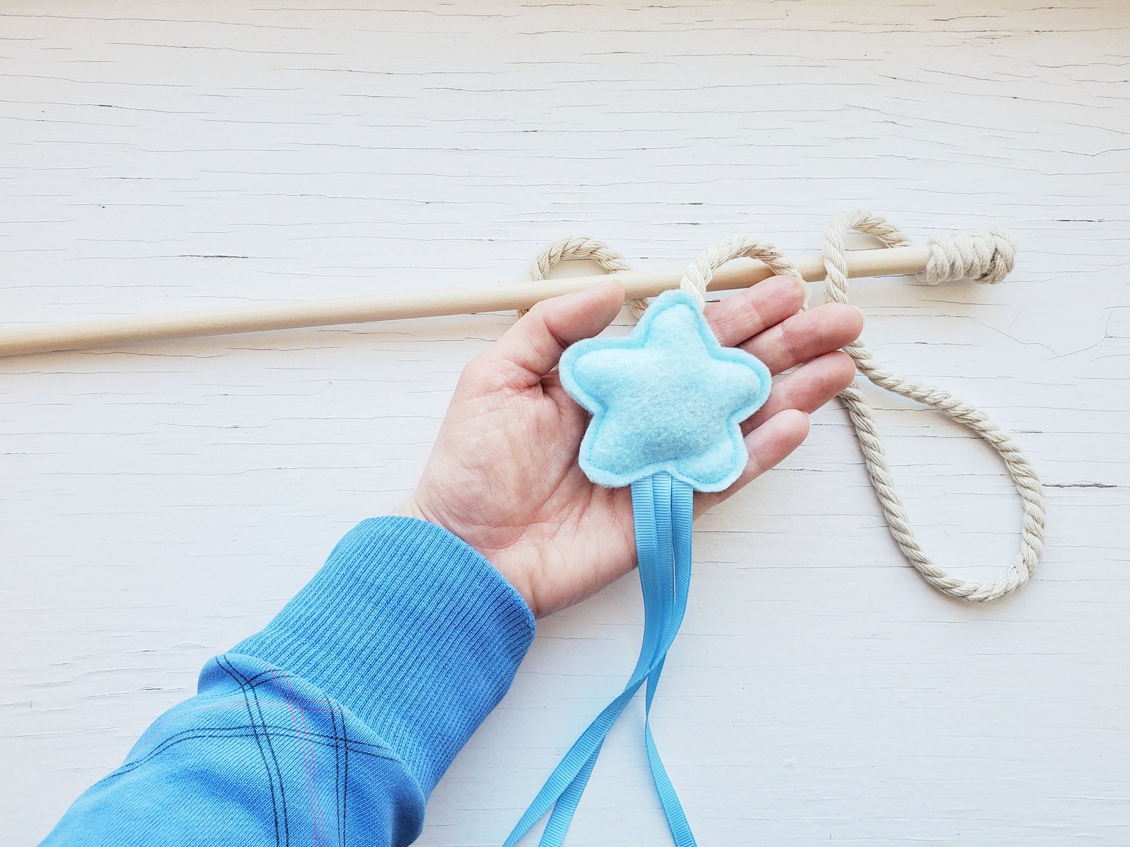 Cat Teaser Wand Cat Toy Star Cat Toys Wand Cute Cat Toys | Etsy