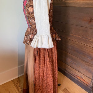 Medieval Renaissance Bar Tavern Wench Women's Costume Brown Pink Ivory ...