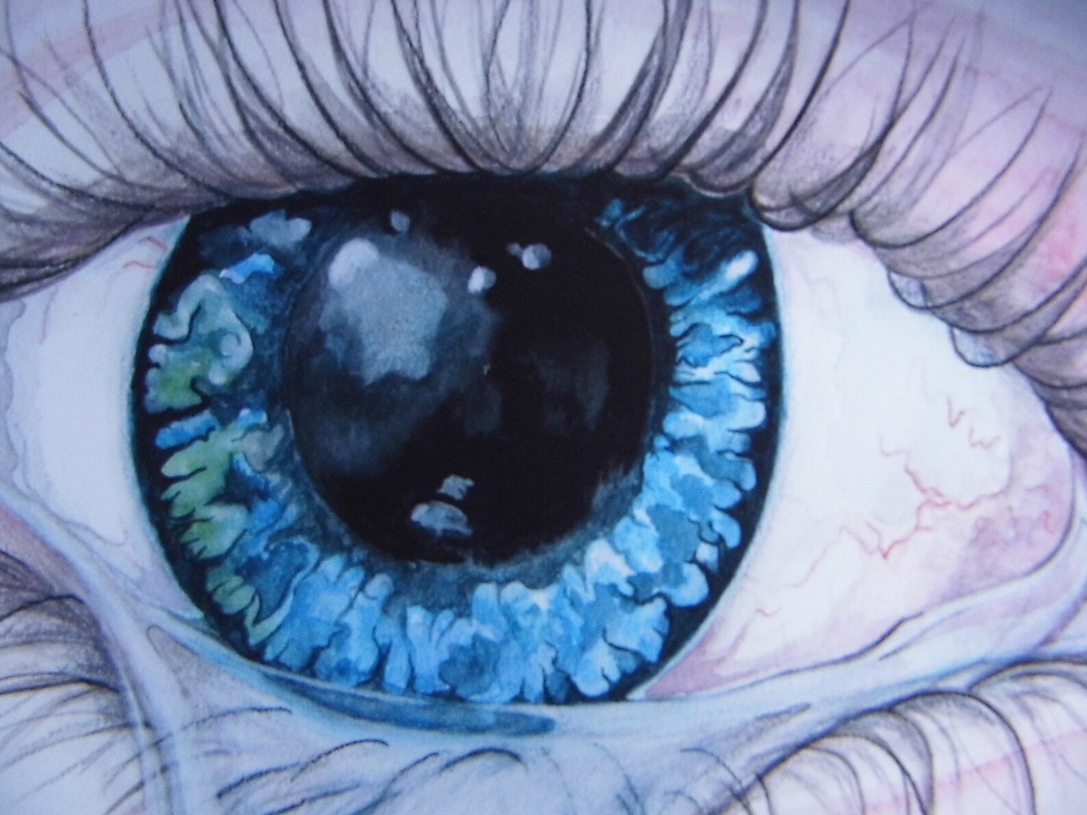 Crying Eye Print Original Print Eye Art Blue Eye Cry Baby Crying Blue ...