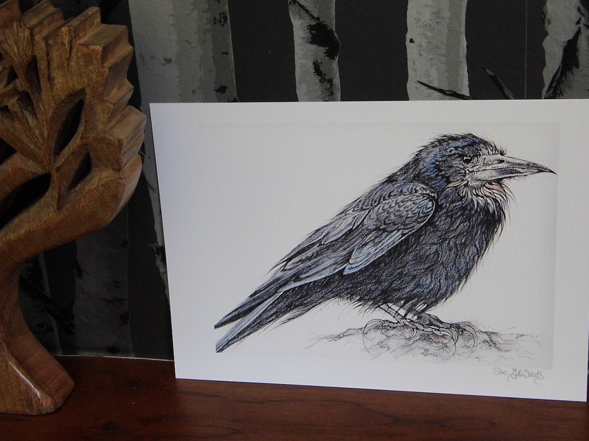 Rook - Bird Art - Original Print - British Birds - Gothic - Bird ...