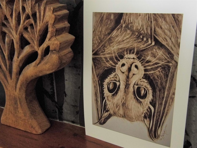 Bat Hanging Bat Bat Art bat Print Animal Print Bat | Etsy