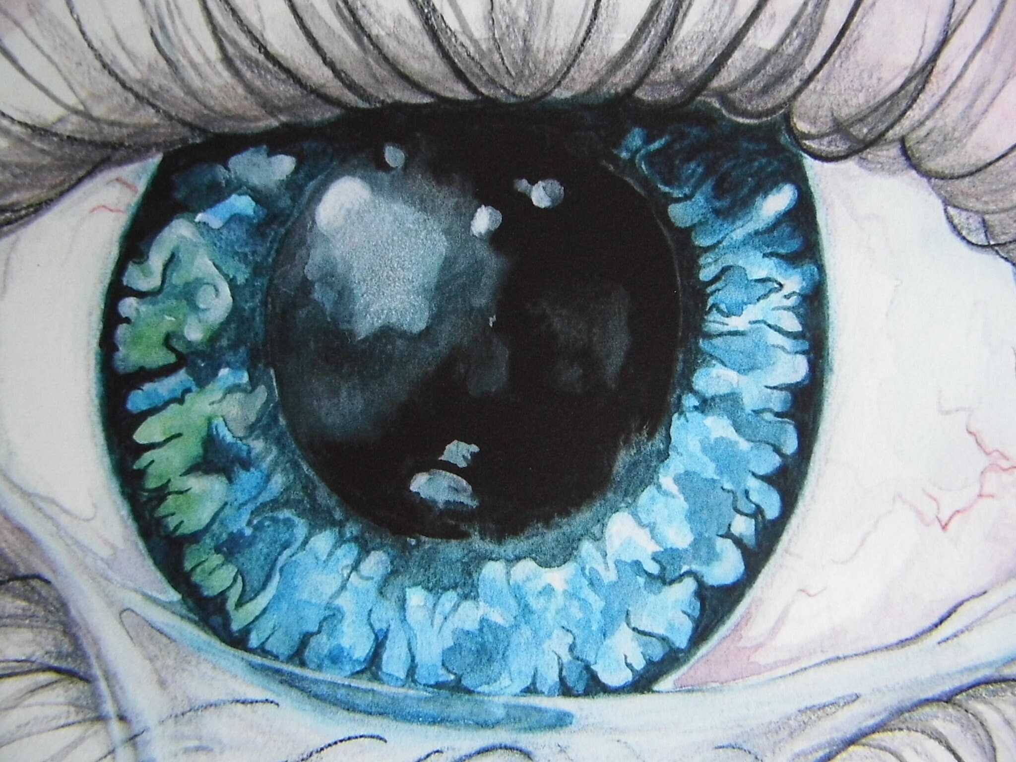 Crying Eye Print Original Print Eye Art Blue Eye Cry Baby Crying Blue ...