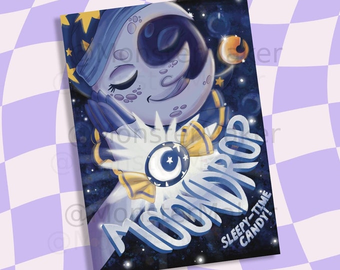 FNAF Moondrop Poster Replica A4 A3 Illustrated Print Monstermaker - Etsy