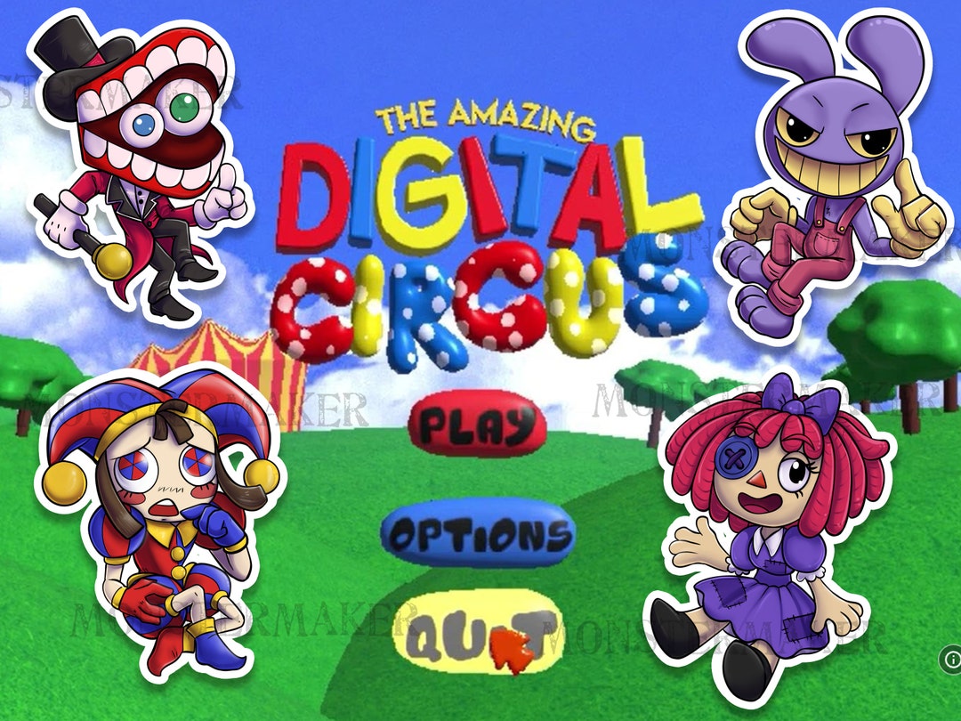 The Amazing Digital Circus Vinyl Sticker Monstermaker - Etsy