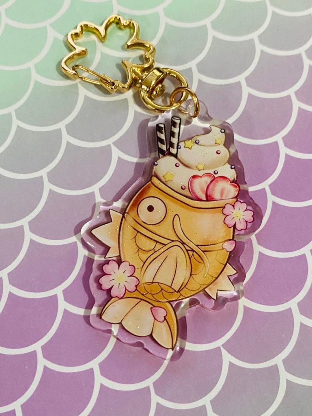 Magikarp Taiyaki Desert Pokemon Japan Doublesided Acrylic Charm ...