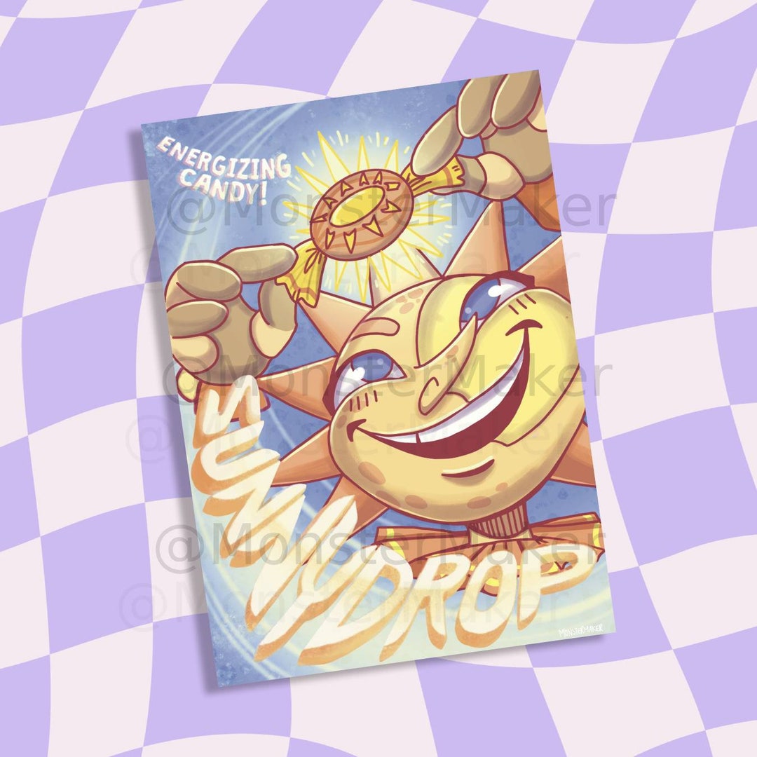 FNAF Moondrop Poster Replica A4 A3 Illustrated Print Monstermaker - Etsy