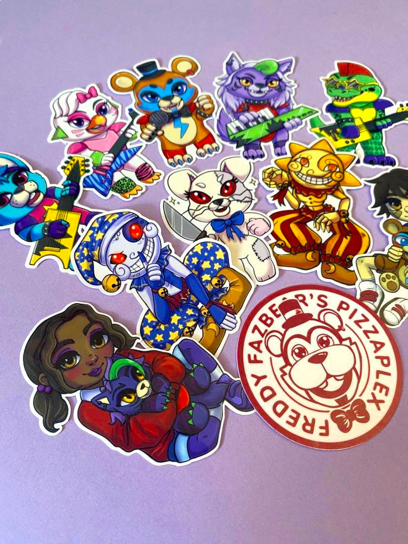 FNAF Security Breach Chibi Character Stickers Monstermaker - Etsy
