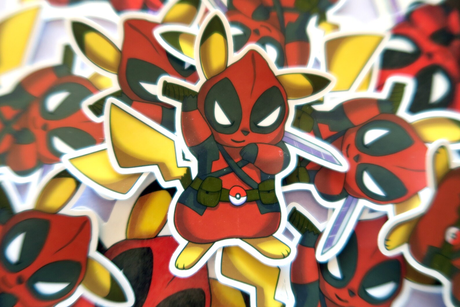 Pokemon Detective Pikachu / Deadpool Pikachu Stickers - Etsy