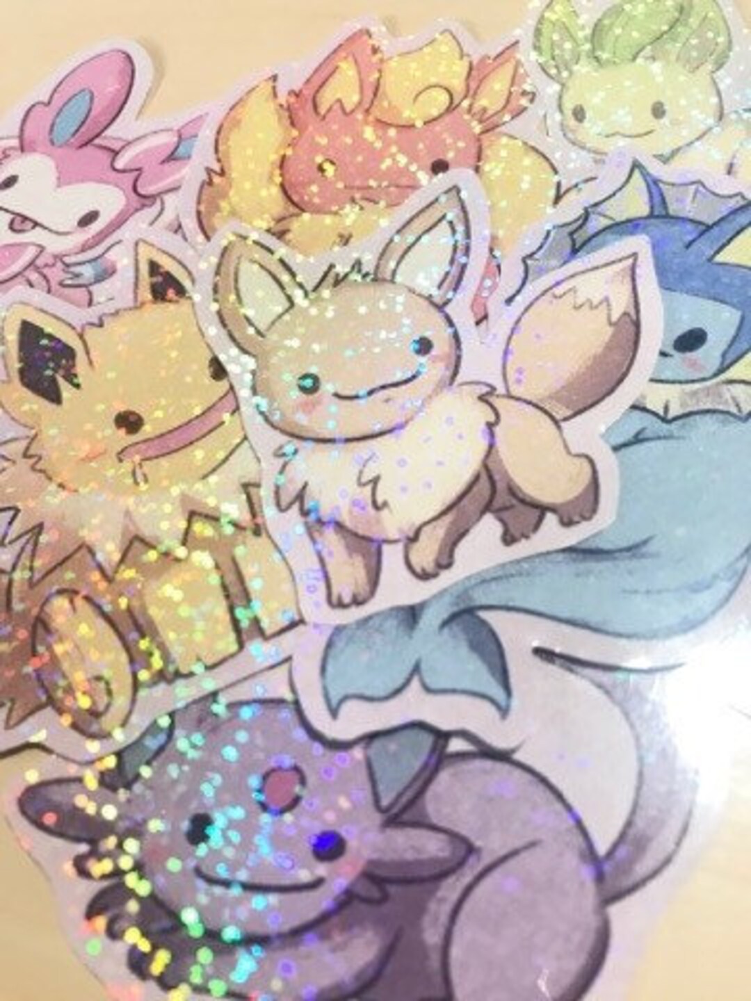HOLO/SPARKLE Derpy Ditto Eevee Stickers - Etsy Australia