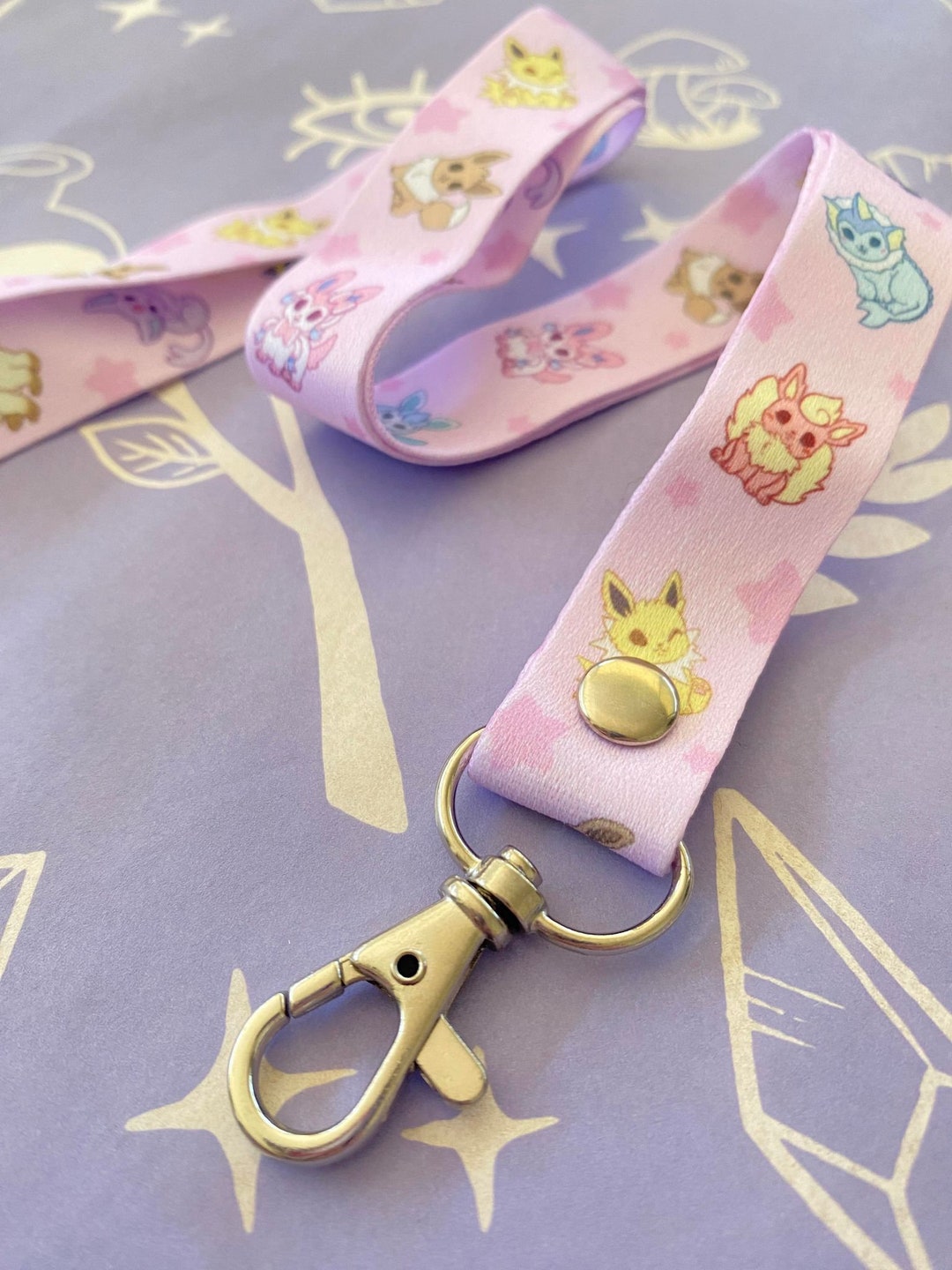 Ditto Eeveelutions Pink Pastel Kawaii Lanyard Monstermaker - Etsy