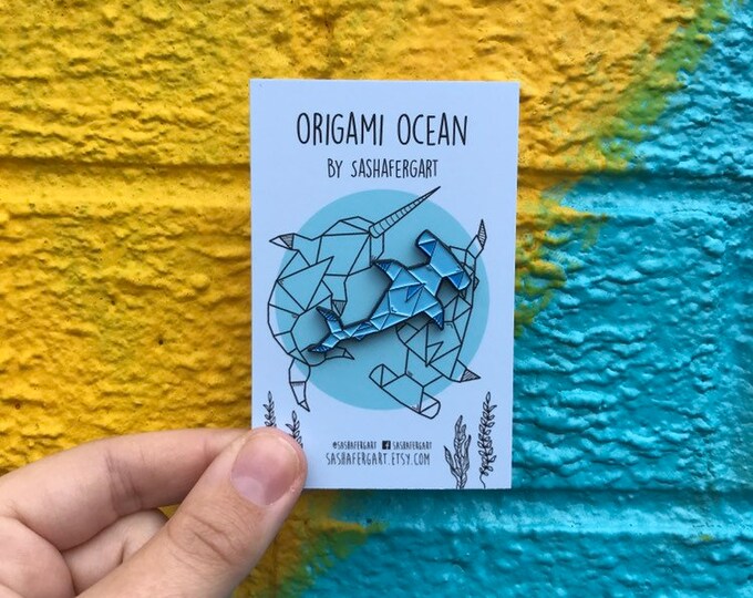 Hammerhead Origami Pin - Etsy