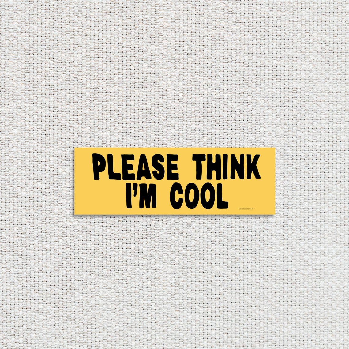 Please Think I'm Cool Funny Bumper Sticker, Waterproof Vinyl Sticker ...