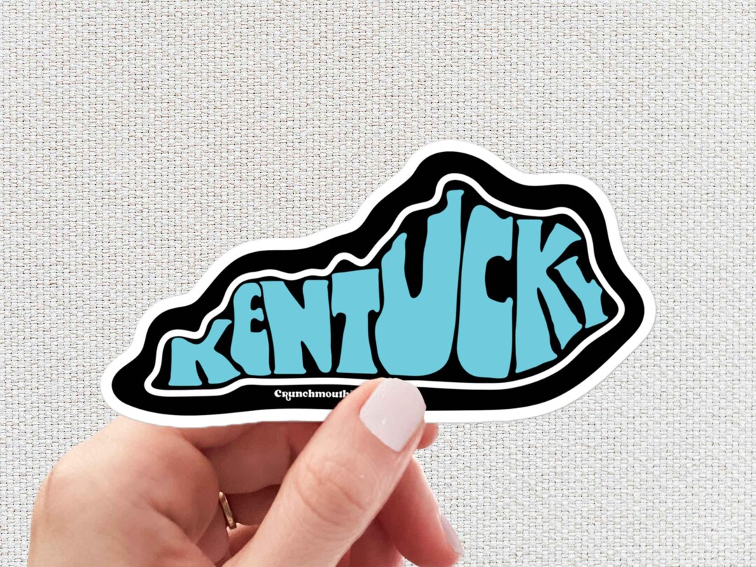 State of Kentucky Sticker, Waterproof Vinyl Decal, Travel Luggage Label ...