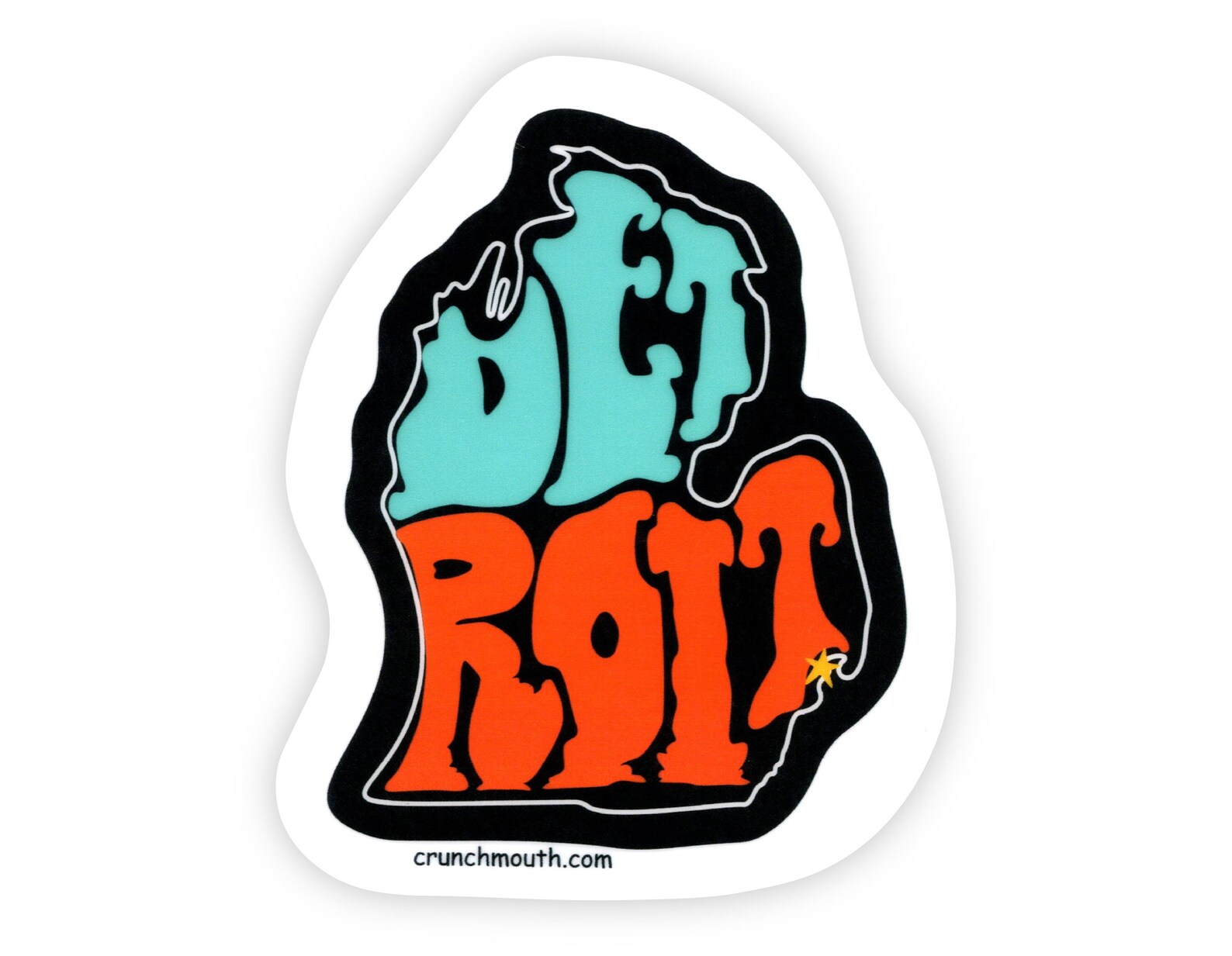 Detroit Michigan State Map Sticker | Etsy