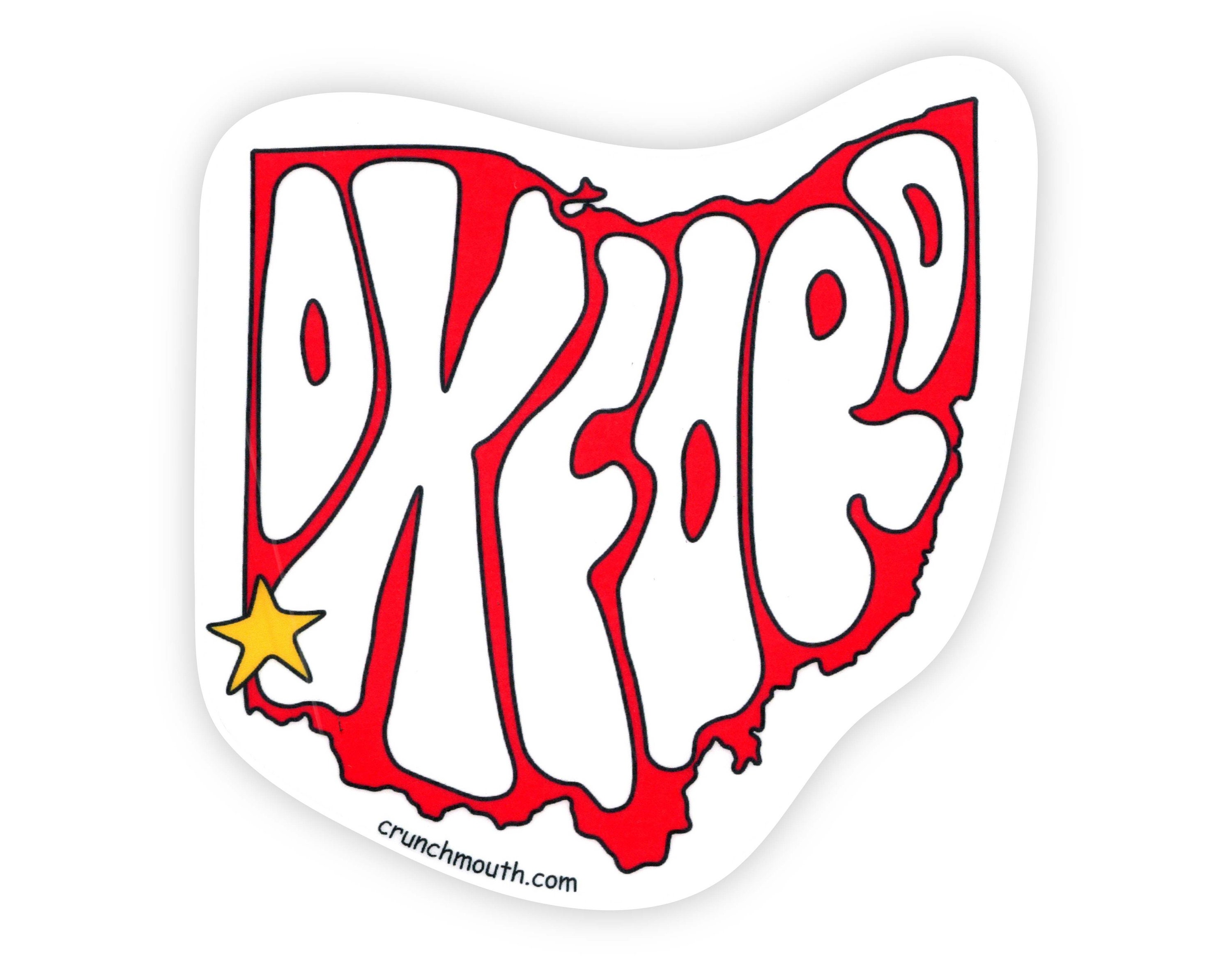 OXFORD OHIO State Map Bumper Sticker Miami University Redhawks - Etsy