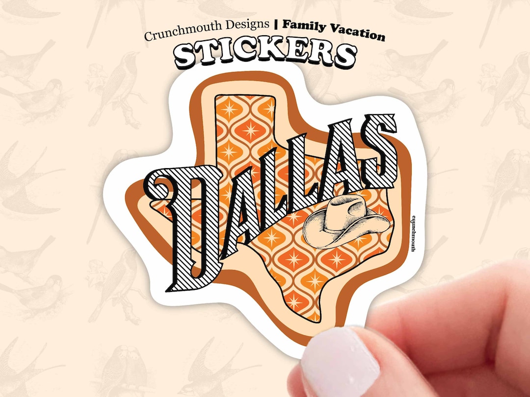 DALLAS Sticker TEXAS Family Vacation Travel Decal Laptop Stickers ...