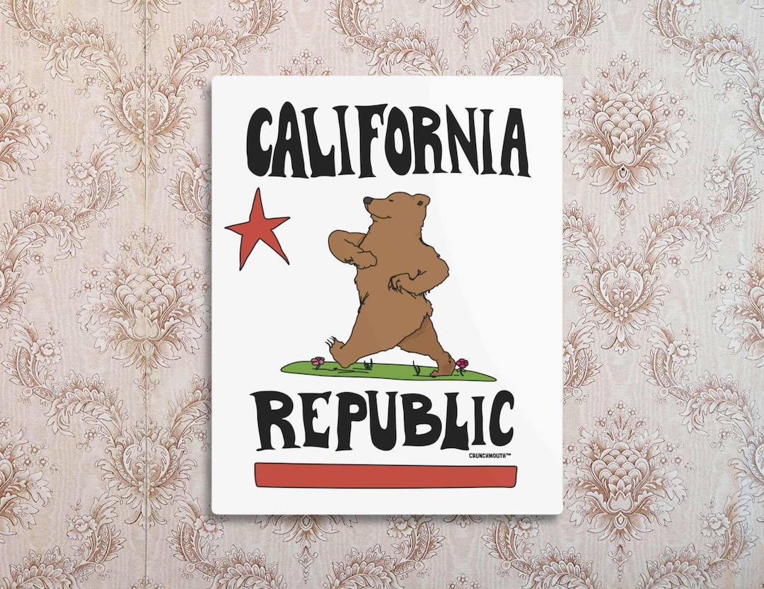 California Republic Metal Wall Art Sign, Indoor Home Decor, Native ...