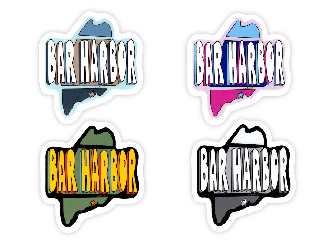 Bar Harbor Sticker Laptop Stickers Bar Harbor Maine Water Bottle Decal ...