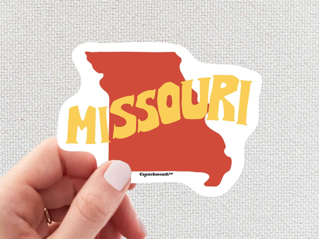 Missouri Sticker, State Outline, Waterproof, 70s Travel Vibes, Luggage ...