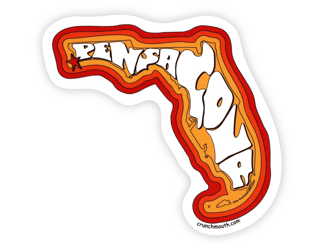 PENSACOLA FLORIDA State Map Sticker Travel Decal - Etsy