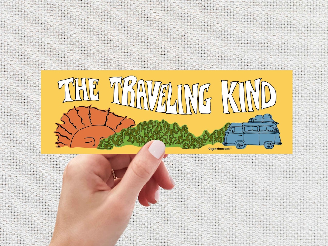 The Traveling Kind Bumper Sticker, Wanderlust Sticker, Camper Bus Decal ...