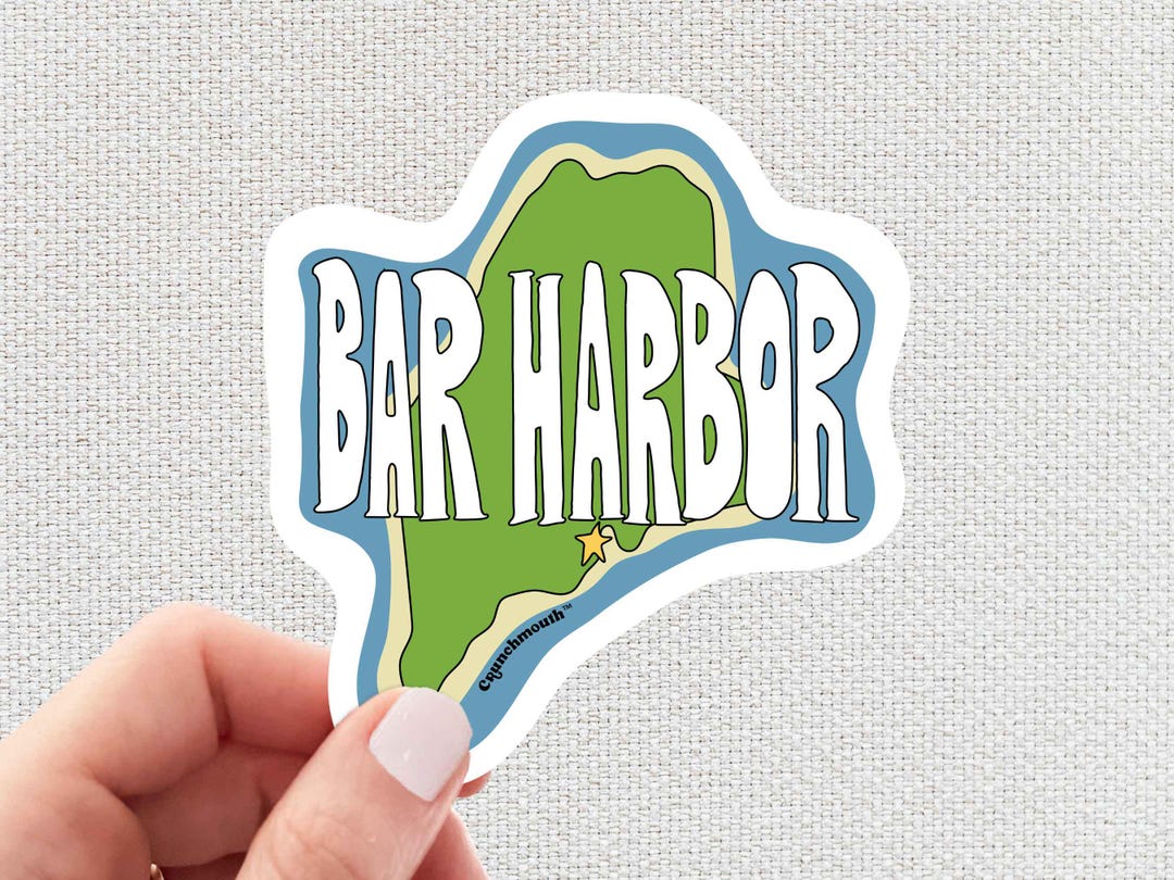 Bar Harbor Sticker, Bar Harbor Maine, Travel Luggage Stickers, Laptop ...