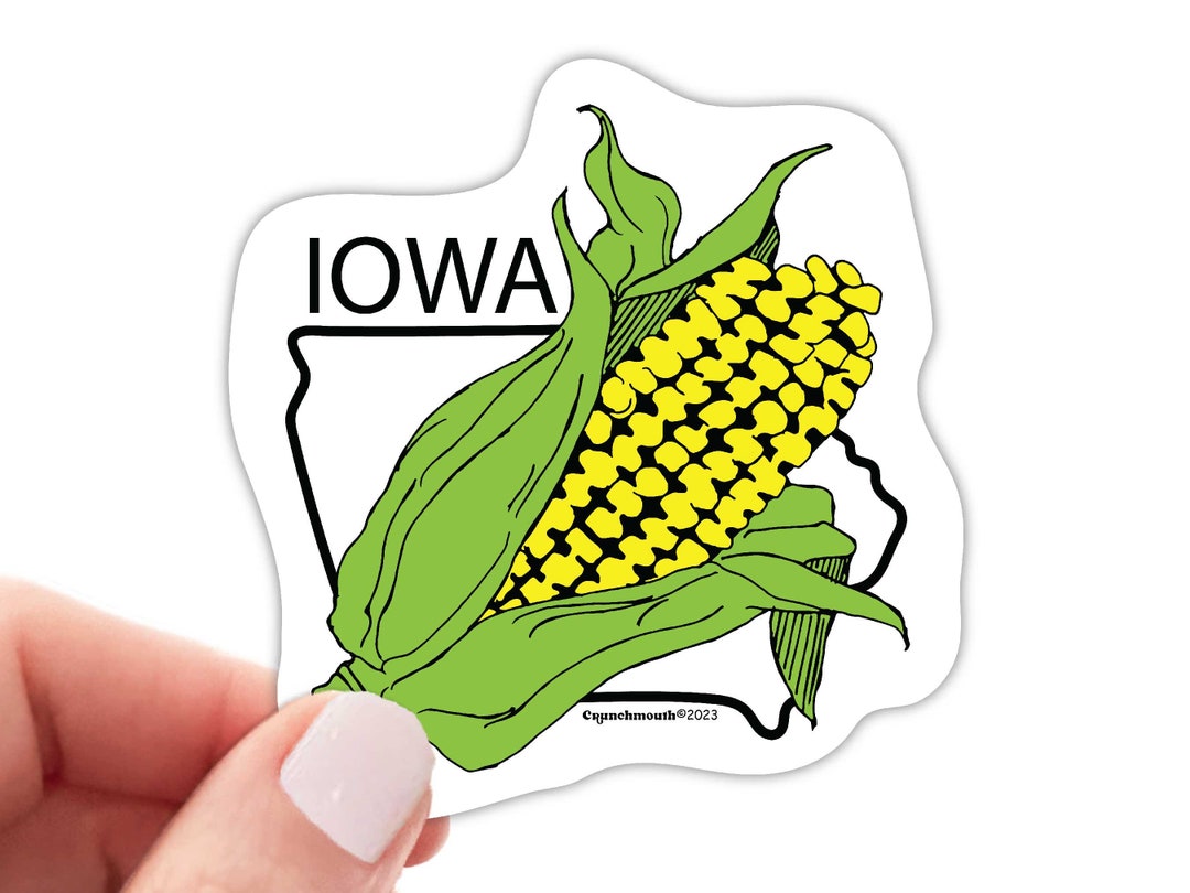 Iowa Sticker Iowa State Bumper Sticker I Love IA Decal Iowa Family ...