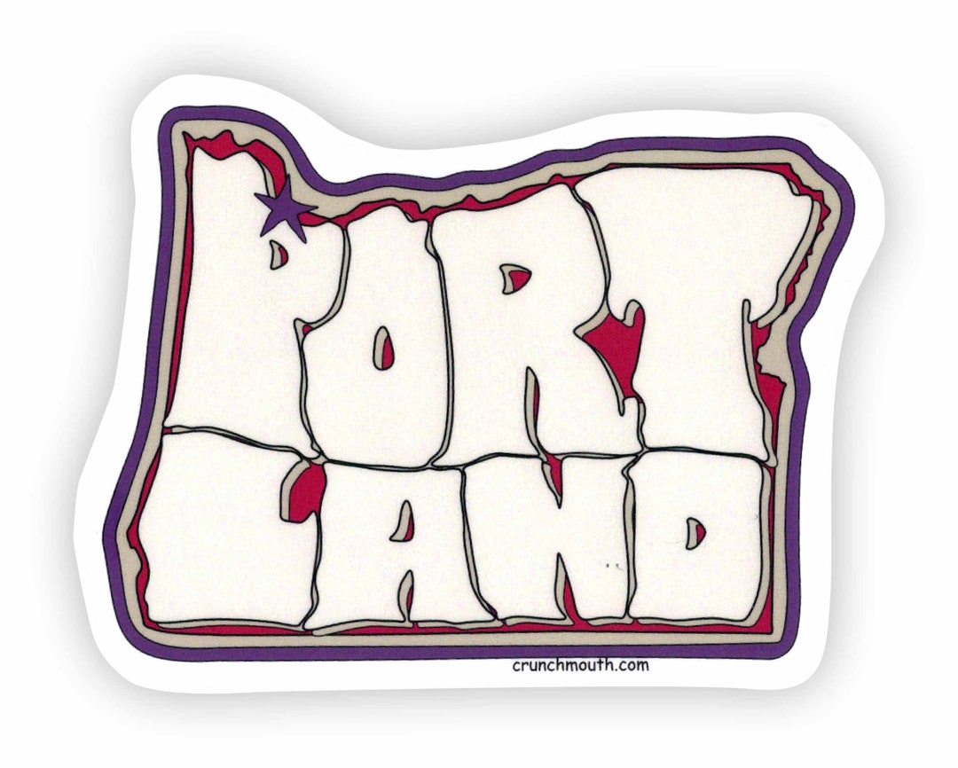 Portland Sticker Oregon Portland Bumper Sticker Portland OR Map Decal ...