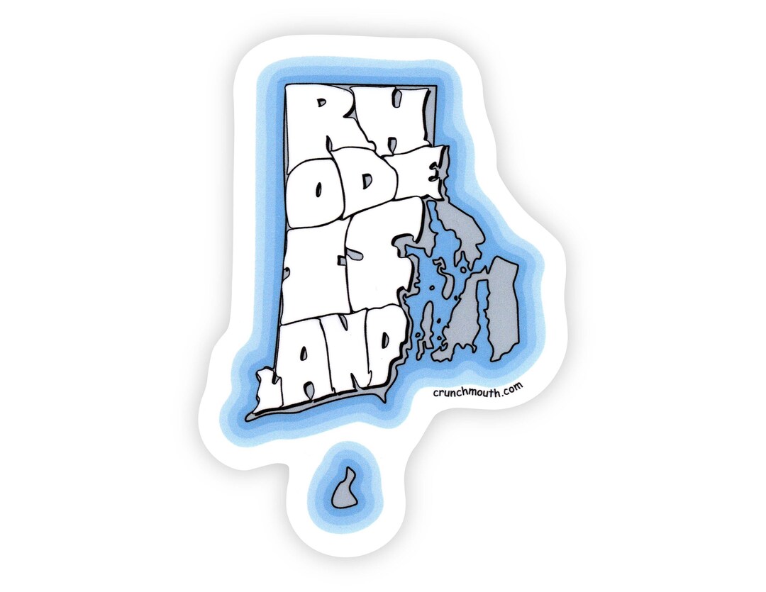 RHODE ISLAND State Map Sticker Travel Decal - Etsy