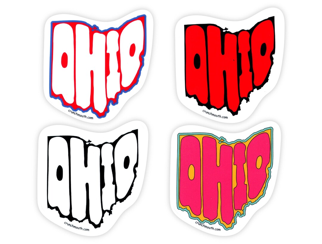 Ohio Buckeye State Sticker O-H-I-O Bumper Sticker I Love OH Travel ...