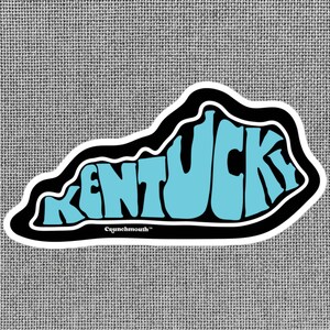 State of Kentucky Sticker, Waterproof Vinyl Decal, Travel Luggage Label ...