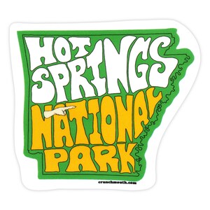 HOT SPRINGS National Park State Map Sticker - Etsy