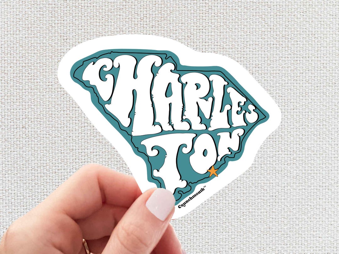 Charleston Sticker, Travel Luggage Stickers, Charleston South Carolina ...