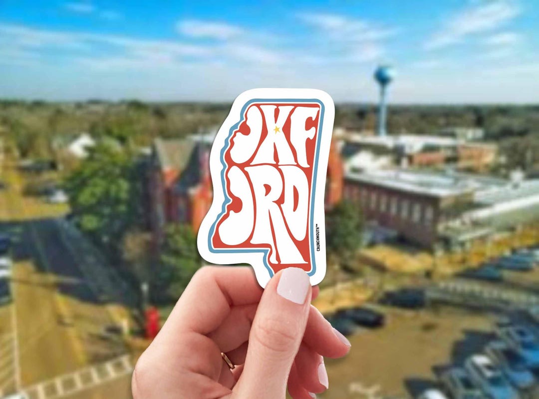 Oxford Travel Luggage Sticker, Oxford Mississippi Decal for Laptop ...