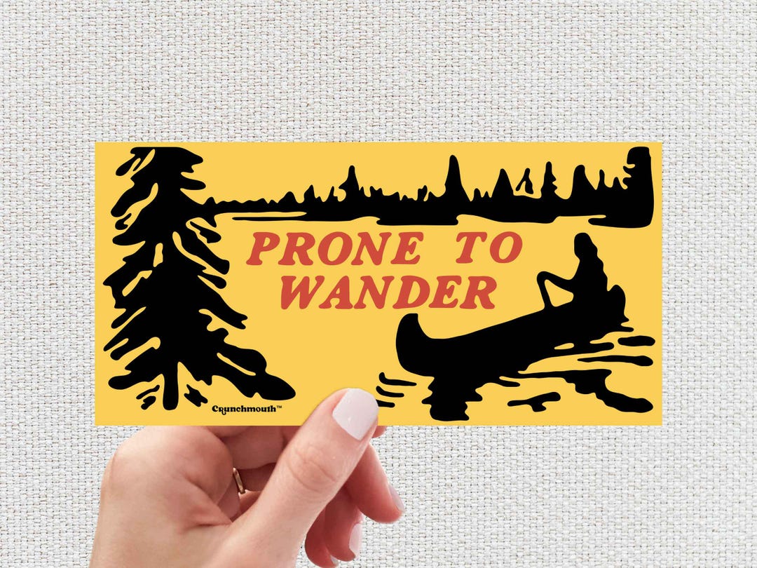 River Adventure Bumper Sticker, Prone to Wander, Canoe, Kayaker ...