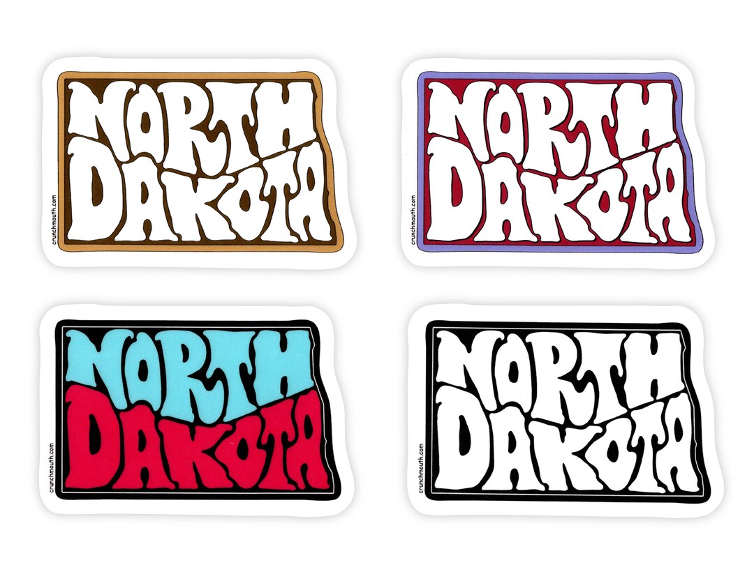North Dakota Sticker ND State Map Decal I Love North Dakota Sticker ...