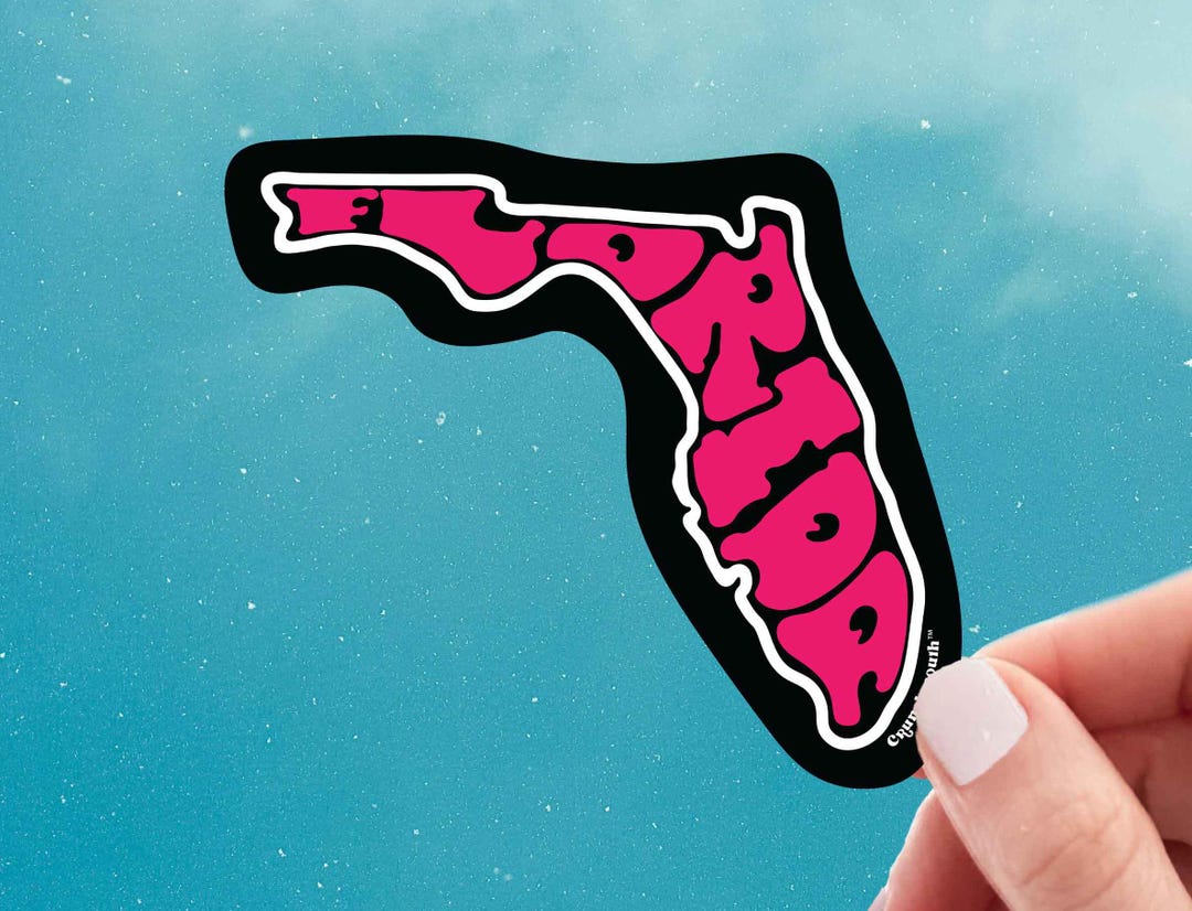 Florida Sticker | Travel Luggage Stickers | Water Bottle Sticker ...
