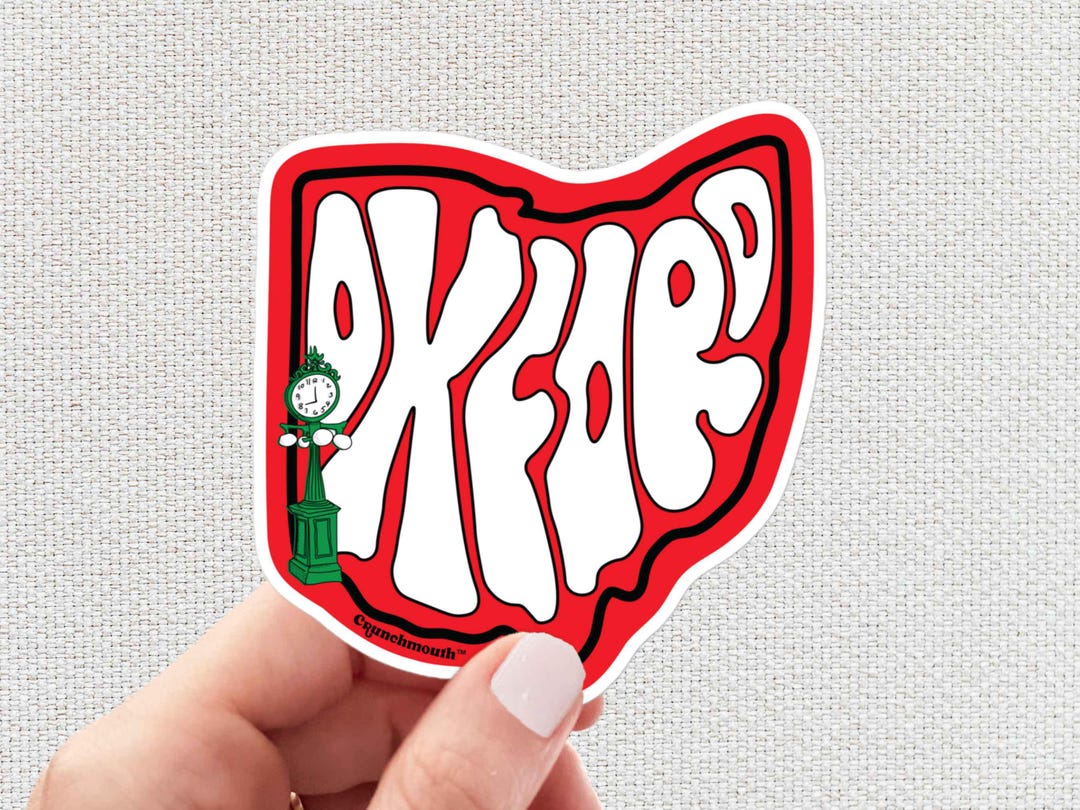 Oxford Sticker, Retro Ohio State Outline Decal, Waterproof Travel ...