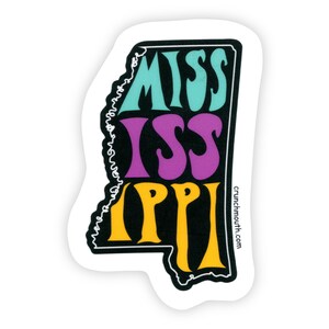 MISSISSIPPI STATE Bumper Sticker Jackson Biloxi Oxford Gulfport ...