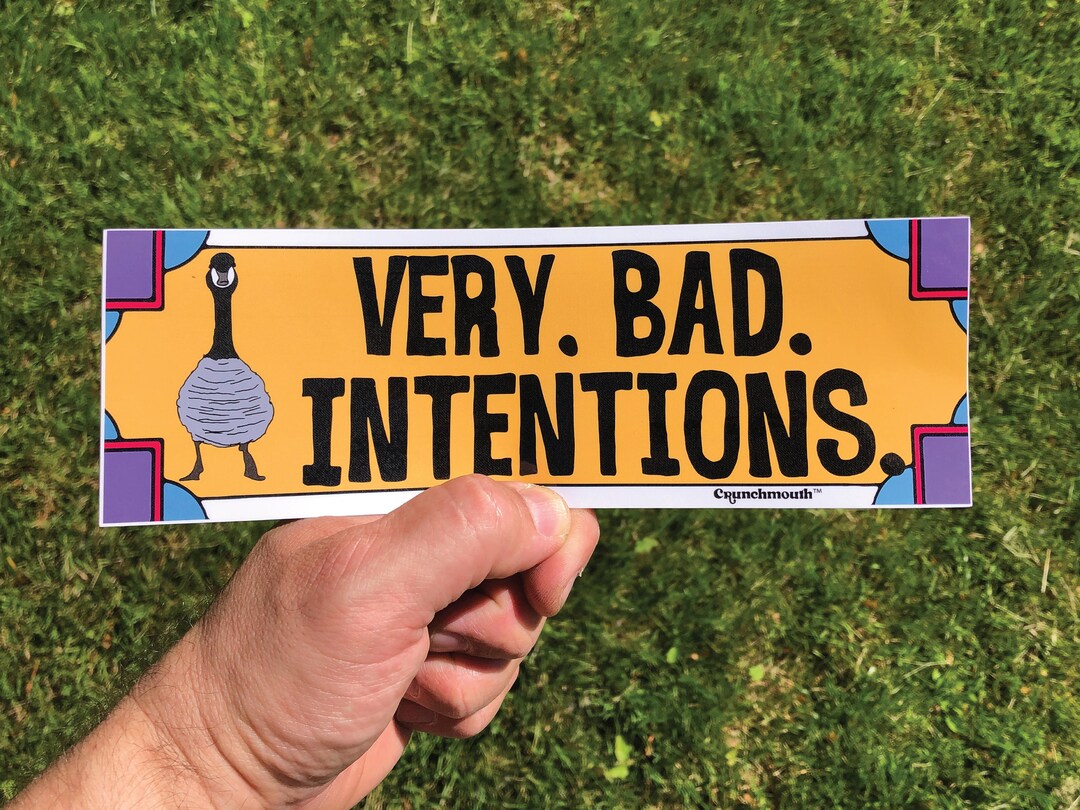 Canada Goose Sticker, Angry Goose Sticker, Very Bad Intentions, 70s ...