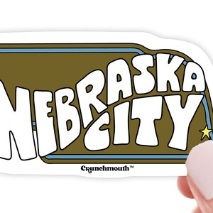 Nebraska City NE Vinyl Sticker, Waterproof Bumper Sticker, Use on Car ...
