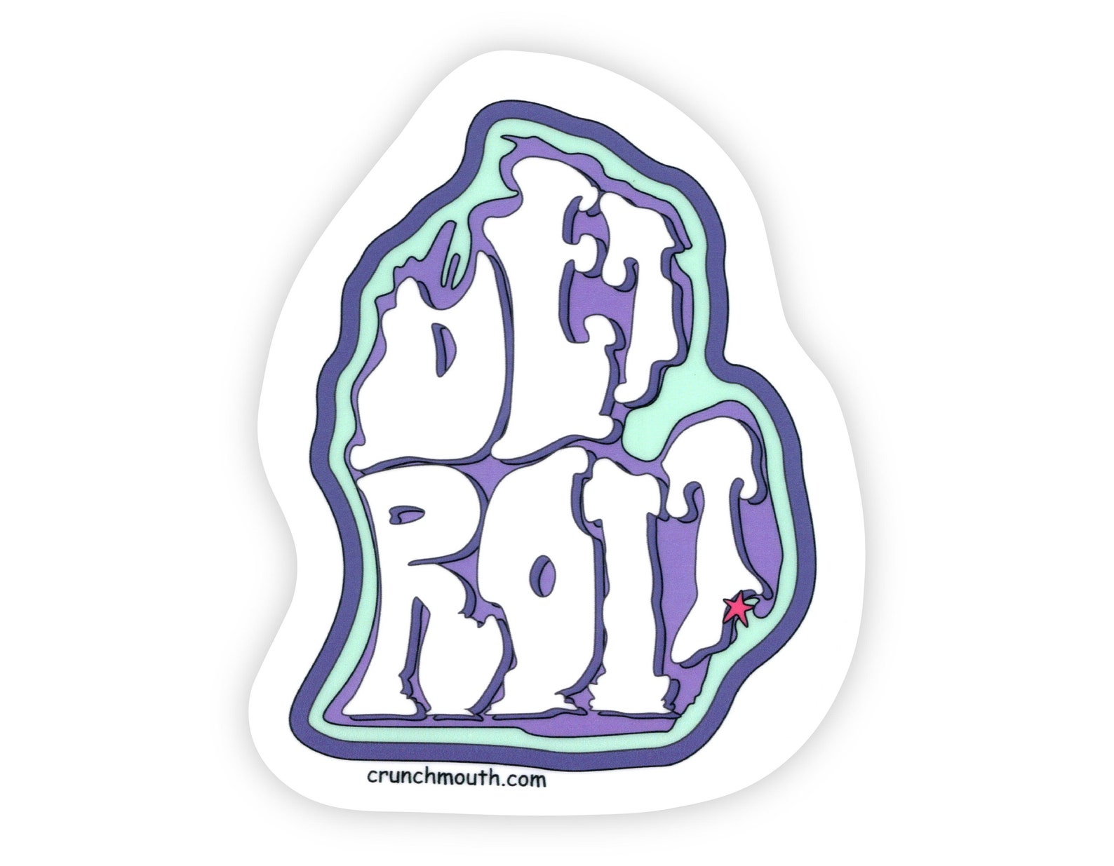 Detroit Michigan State Map Sticker | Etsy