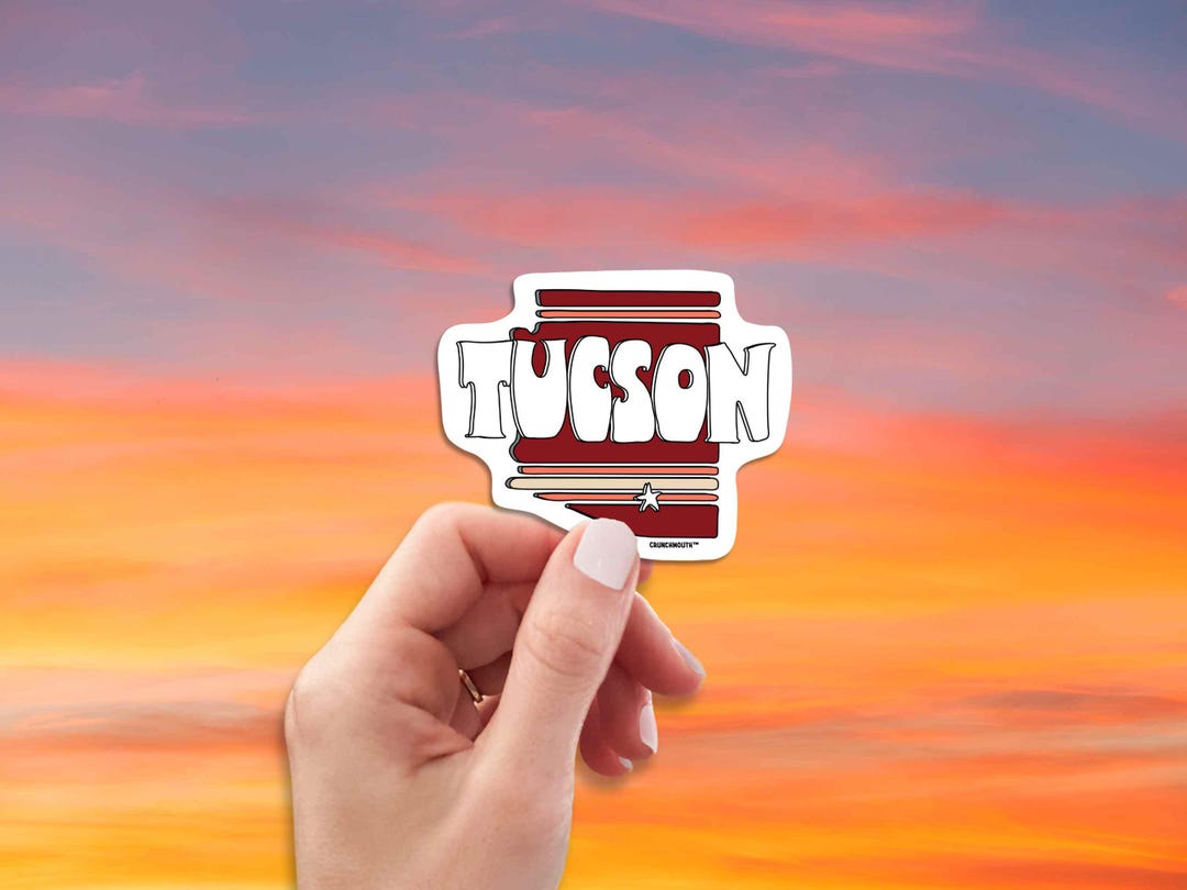 Tucson Travel Luggage Sticker, Tucson Arizona, Laptop Sticker Cooler ...