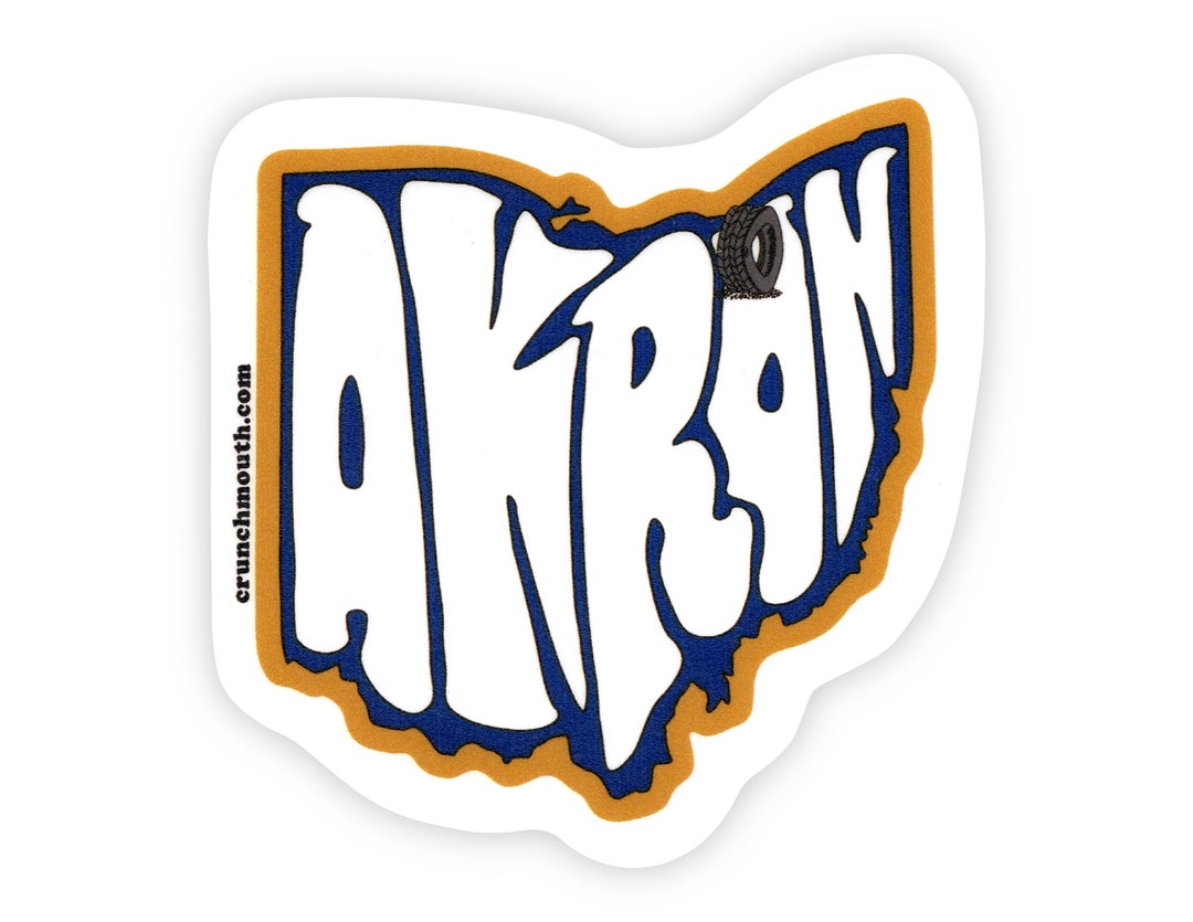 AKRON OHIO State Map Sticker - Etsy
