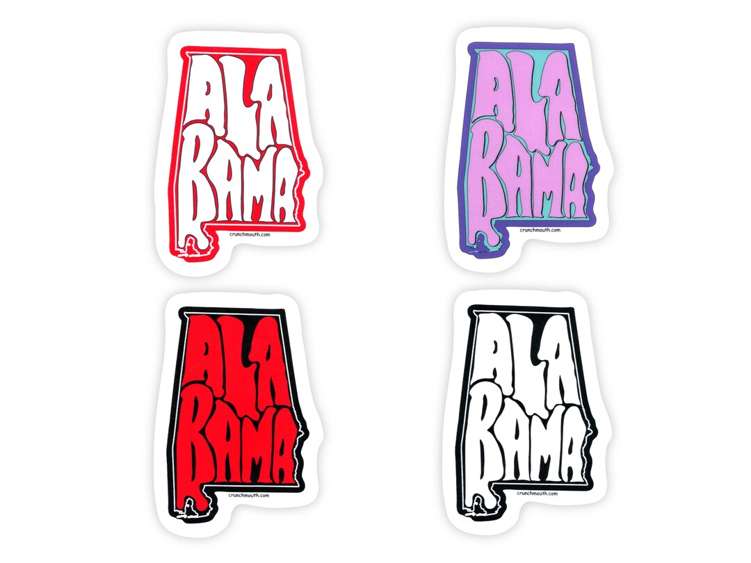 Alabama Sticker AL State Map Sticker Sweet Home Alabama Bumper Sticker ...